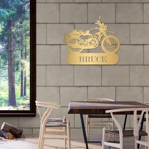 Custom Motorcycle Metal Wall Art, Motorcycle Lover Gift for Him ...