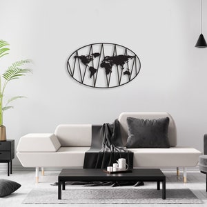 Metal World Map Wall Art, Gold Metal World Map, Large Metal Wall Art ...