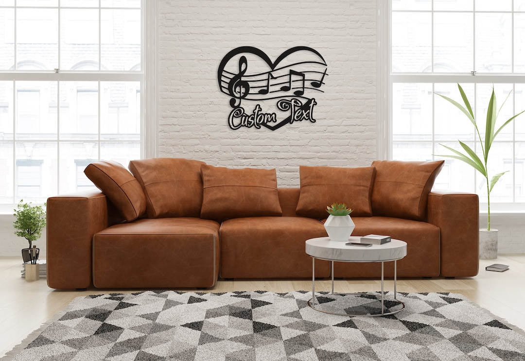 Music Notes Gift, Large Metal Wall Art, Customized Gift for Musician ...