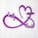 Purple Metal Heart and Infinity Unique Design Customized - Etsy