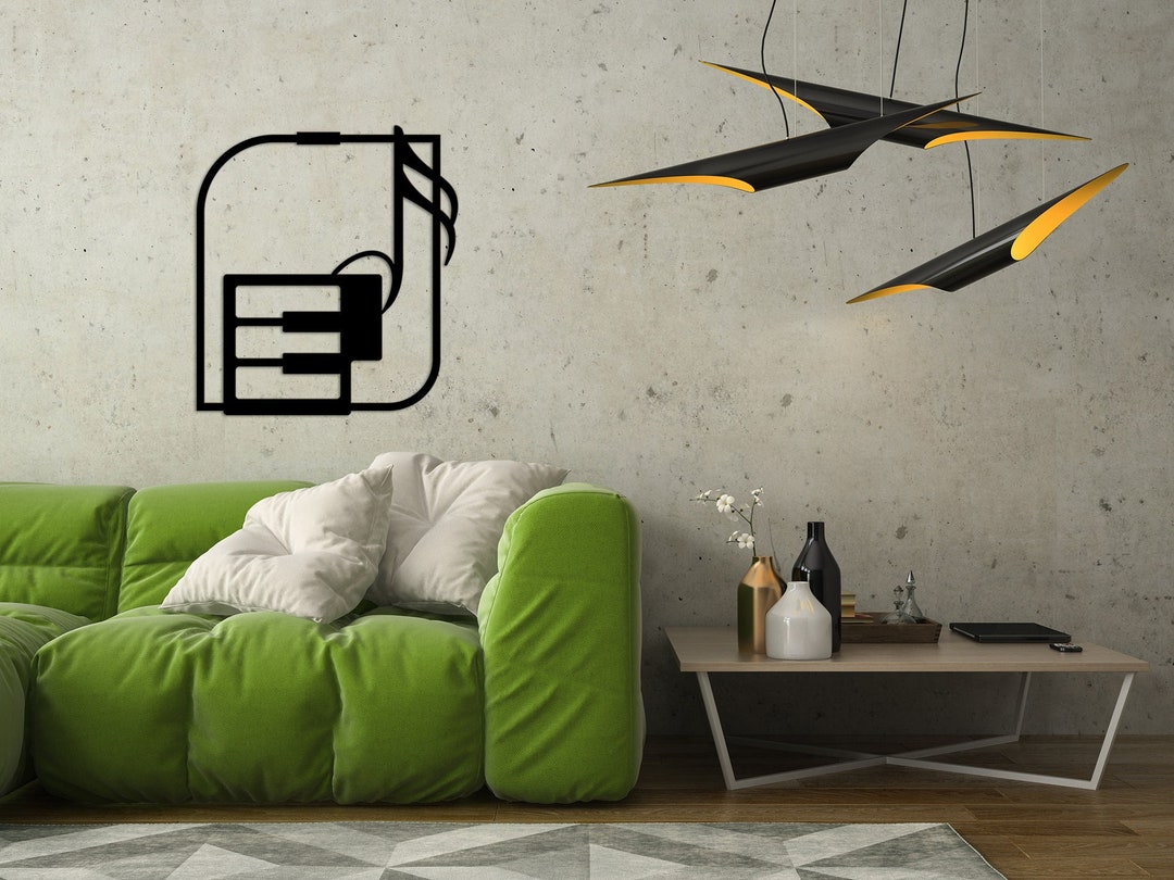 Metal Gifts for Musicians, Large Metal Wall Art, Piano and Notes Metal ...