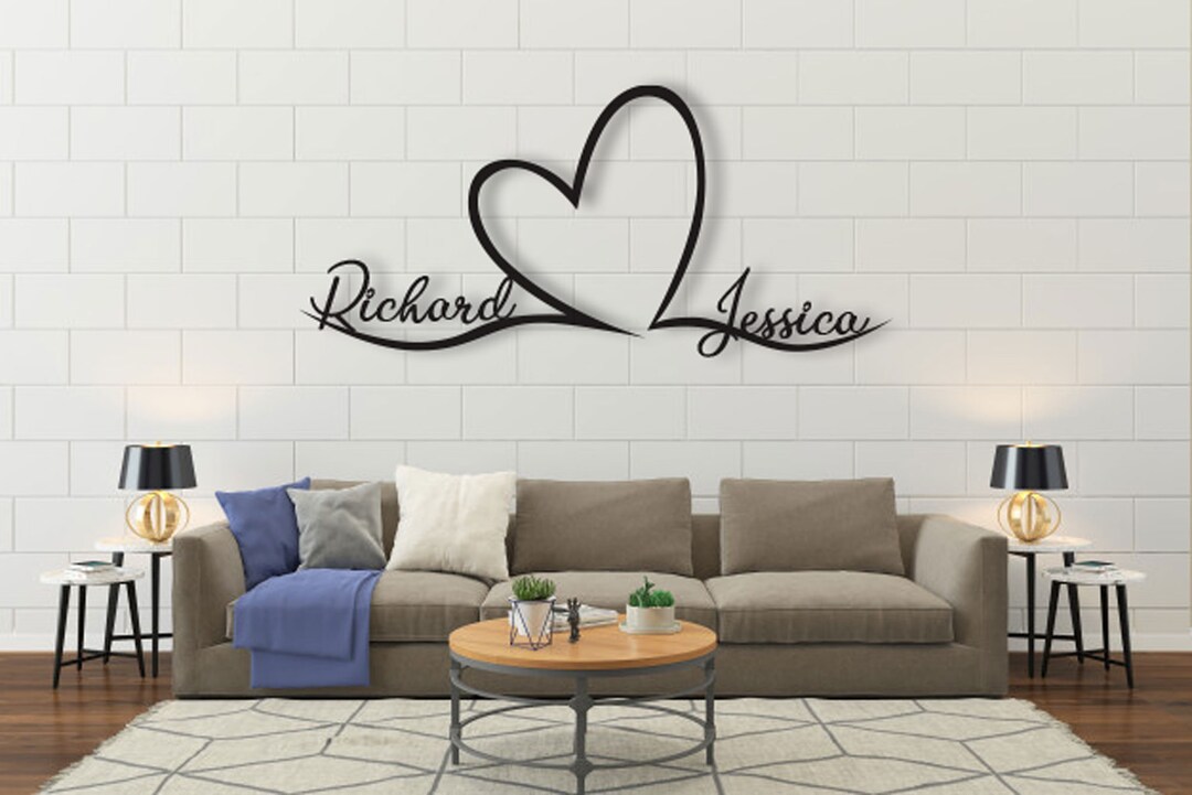 Metal Custom Love Sign, Heart and Love Large Metal Wall Art ...