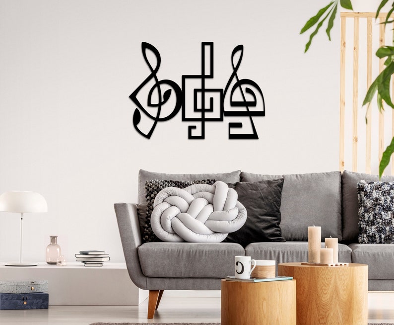 Music Notes Gift Music Notes and Heart Metal Wall Art - Etsy