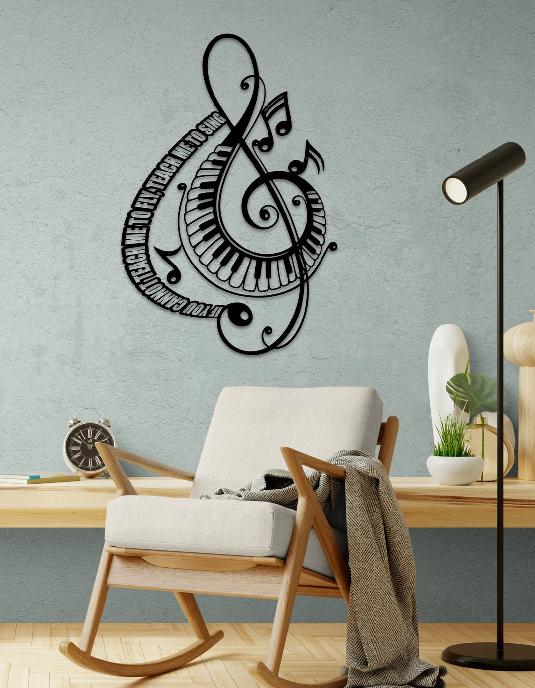 Custom Music Large Metal Wall Art Decor, Custom Music Notes Gift for ...