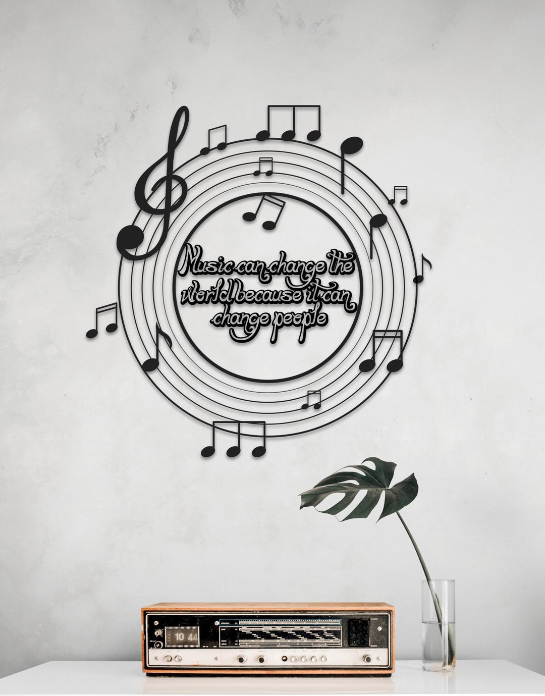 Personalized Music Large Metal Wall Art Decor, Custom Music Notes Gift ...