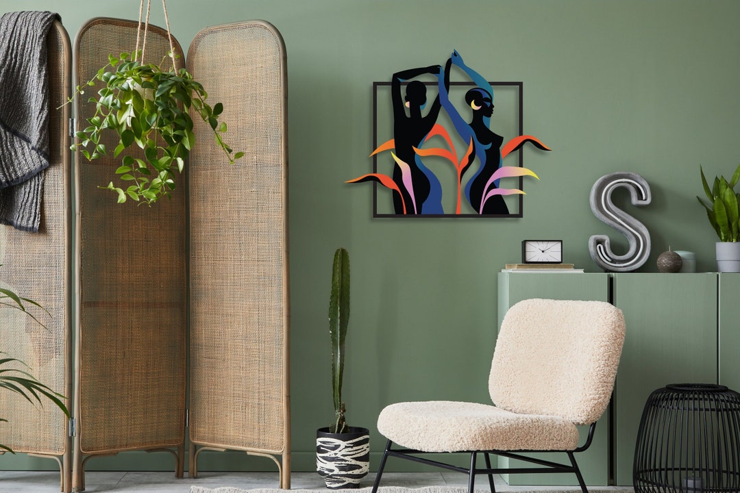 Colorful Large Metal Wall Art and Decor, African Wallart Decor, Home ...