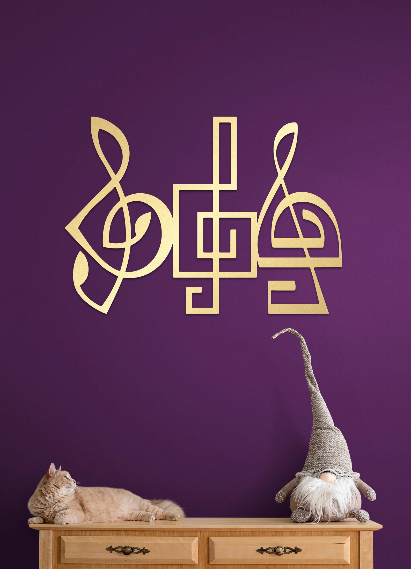Music Notes Gift, Music Notes and Heart Large Metal Wall Art ...