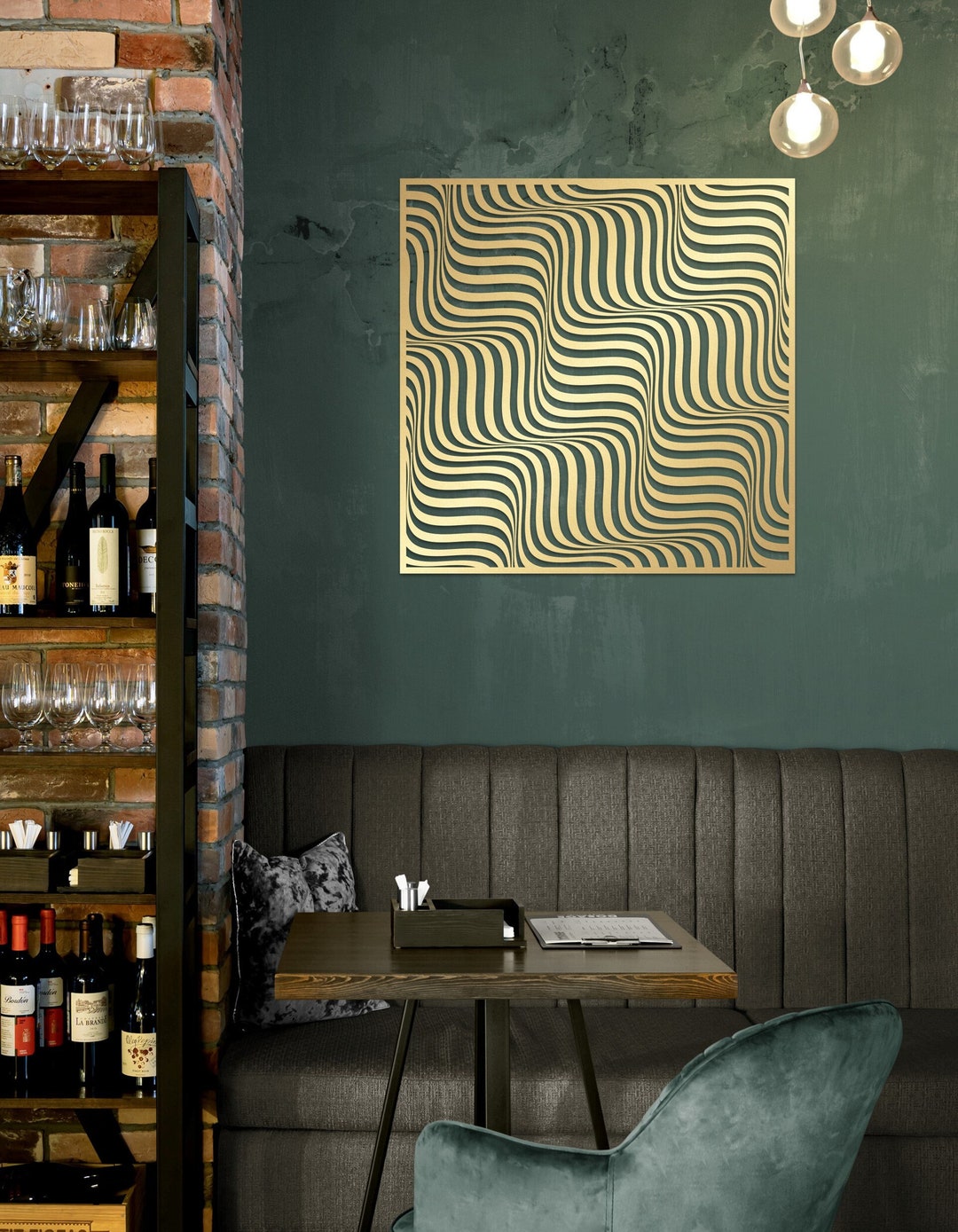 Abstract Metal Wall Art Decor, Home Decoration, Line Wall Art, Unique ...