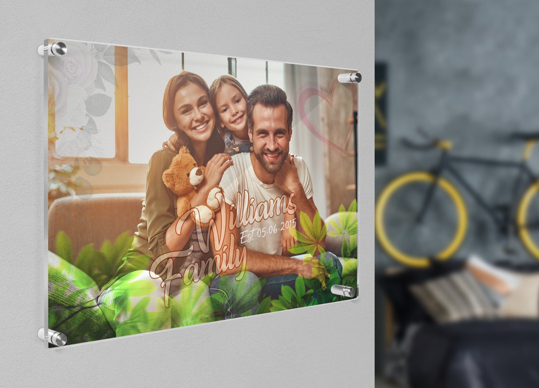 Acrylic Family Photo Wall Art , Custom Family Portrait, Family Gift ...