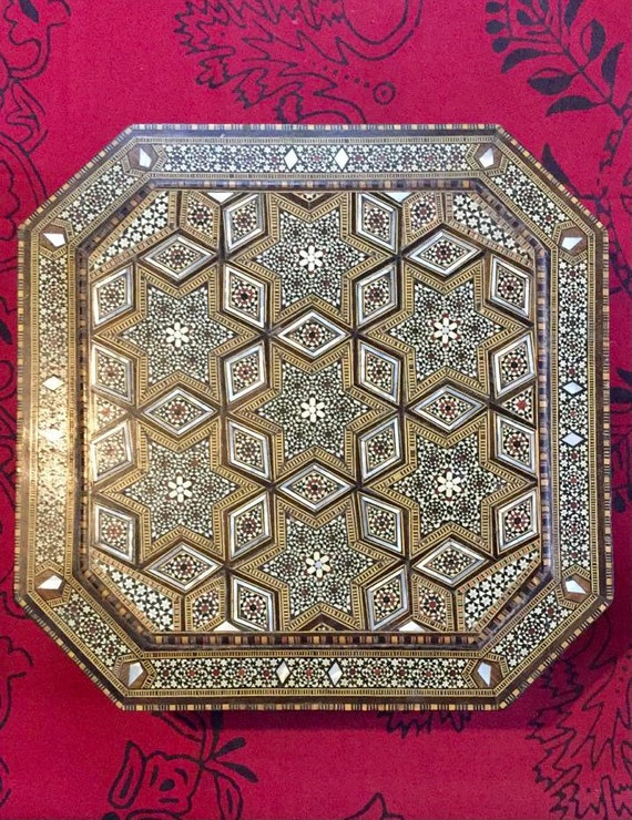 Antique Syrian Mosaic Box - Etsy