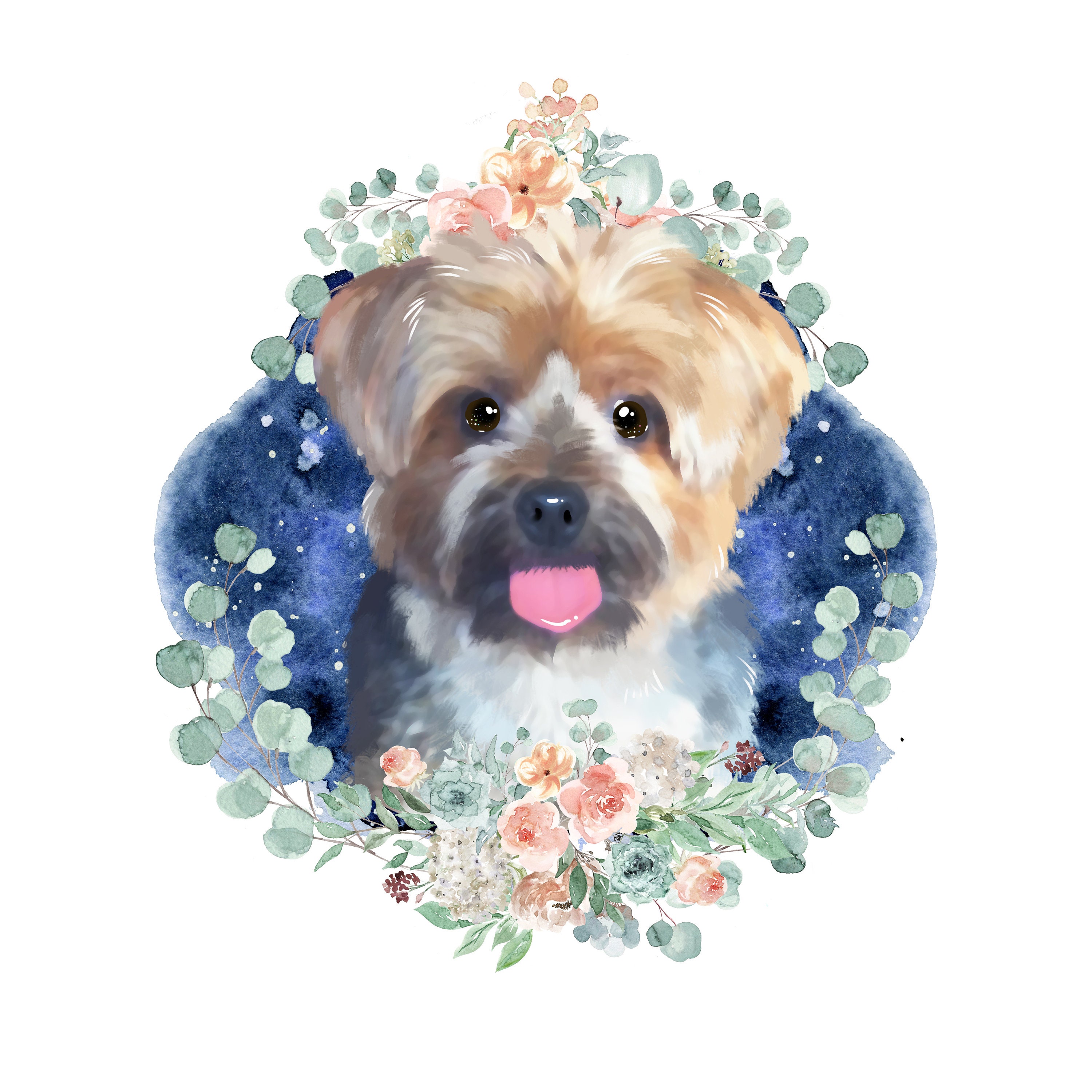 Custom Pet Portrait Custom Dog Portraitpet Portrait - Etsy