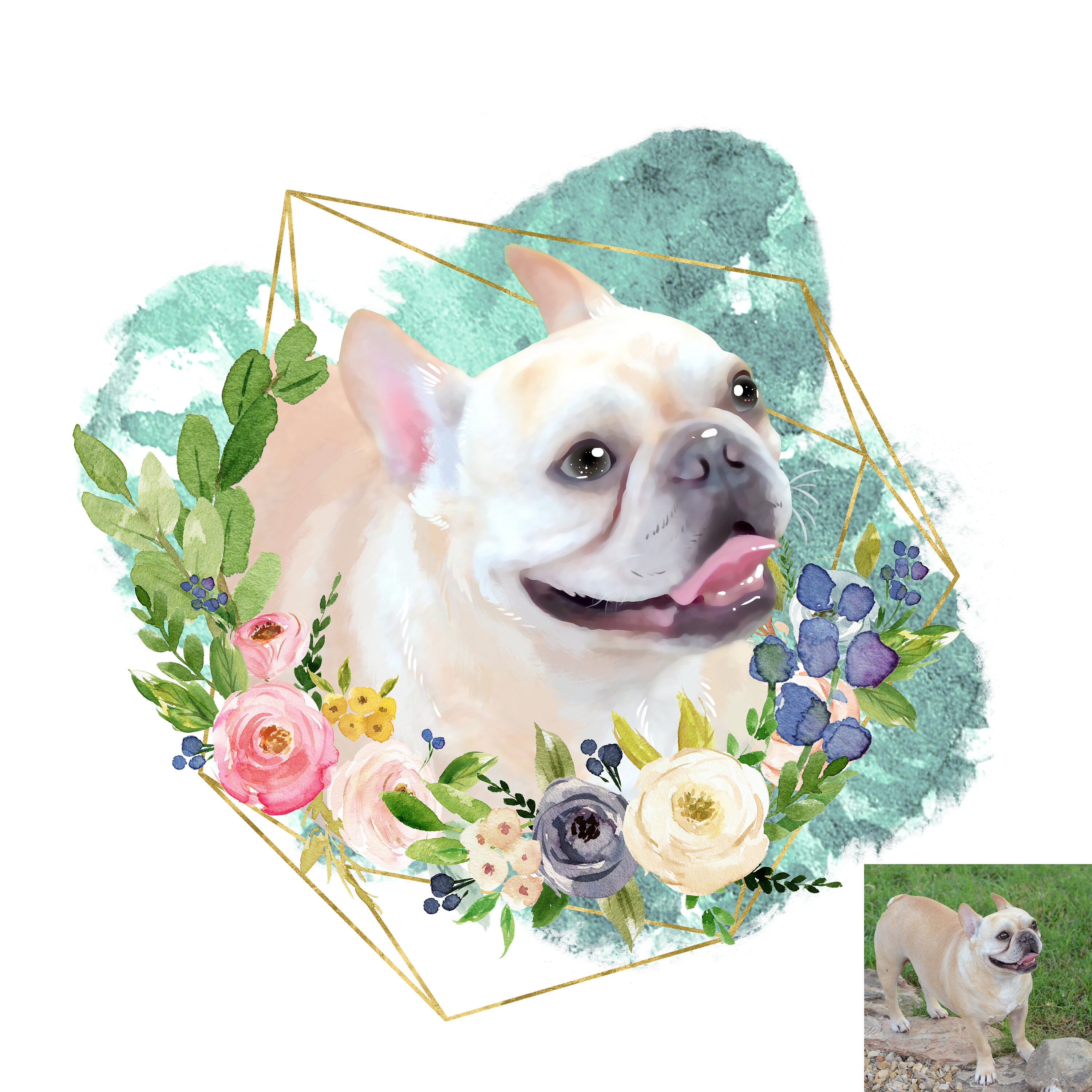 Custom Pet Portrait Custom Dog Portraitpet Portrait - Etsy