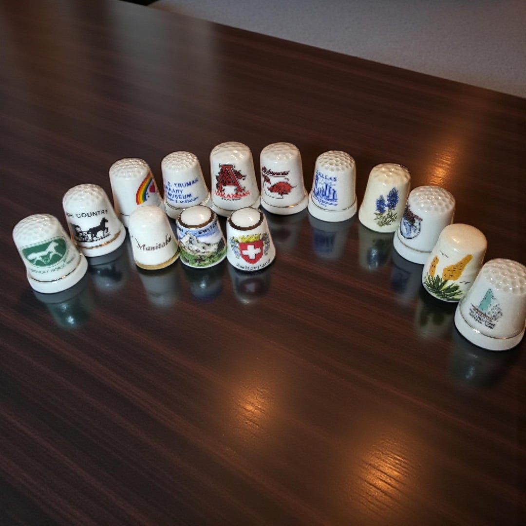 Vintage Collectible Thimbles Lot of 14 State Locations and Landmarks - Etsy