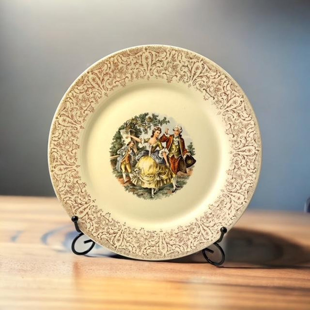 Vintage Sheffield USA American Limoges Colonial 22K Warranted Gold ...