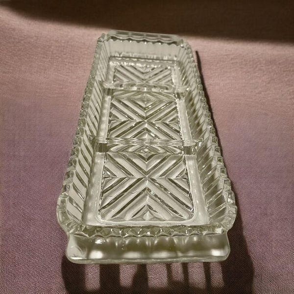 Glass Relish Tray - Etsy