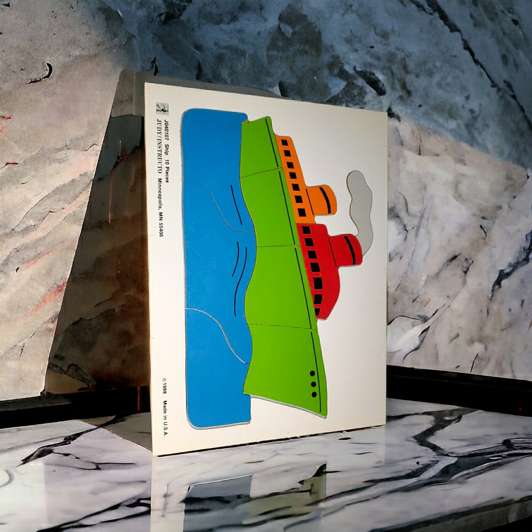 Puzzle, Judy Instructo Ship Wooden 10 Pieces 1988 USA, Vintage Puzzle ...