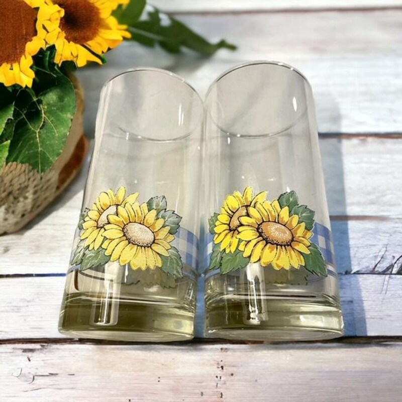 Sunflower Glasses - Etsy