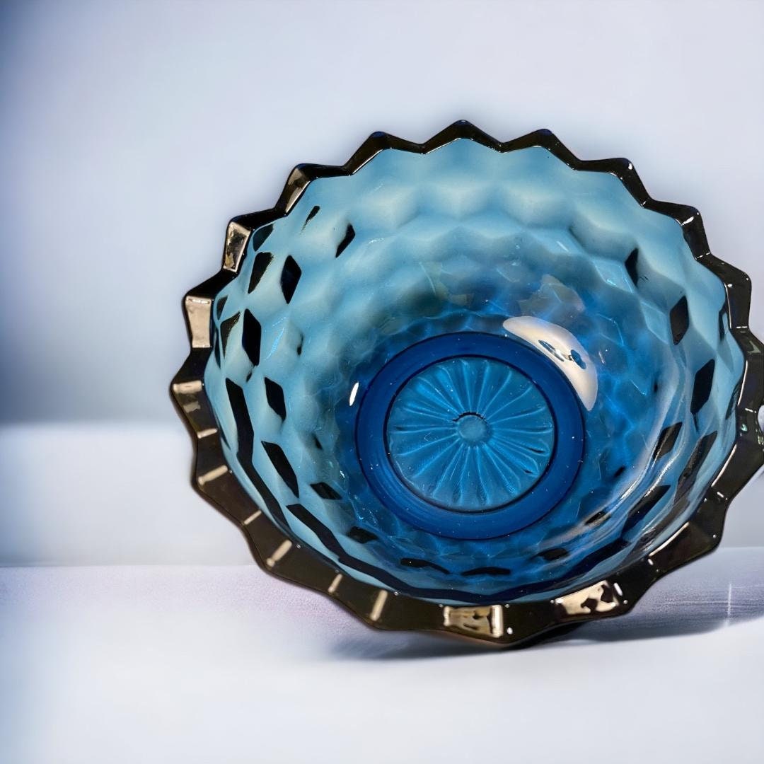 Vintage Indiana Glass Whitehall Pattern Cobalt Blue Bowl With - Etsy