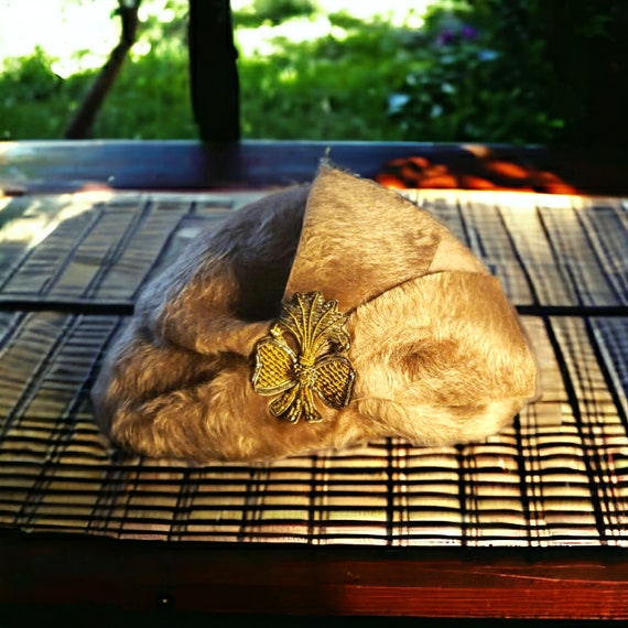 Vintage Patrice Model Melusine Felt Hat with Applique… - Gem