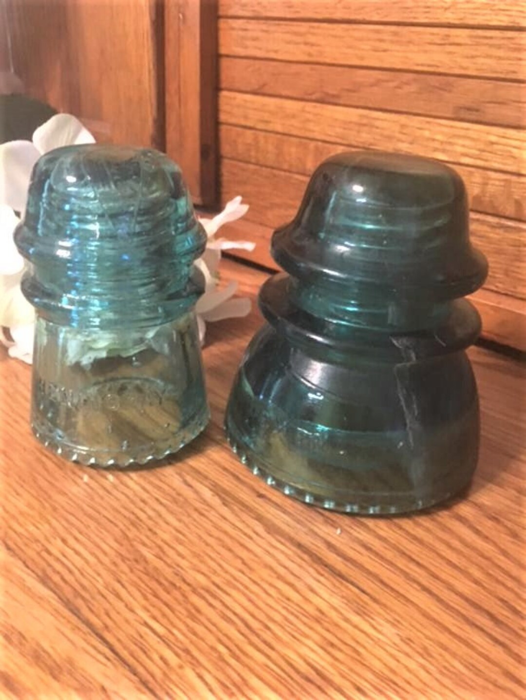 Hemingray Blue Glass Insulators (two) - Etsy