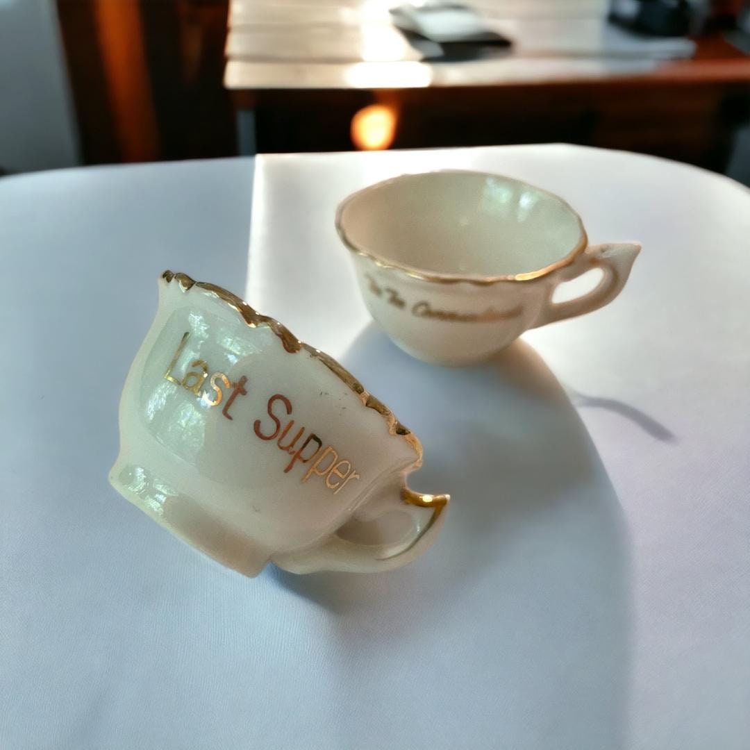 Two Vintage Miniature Tea Cups Made in Japan With last - Etsy