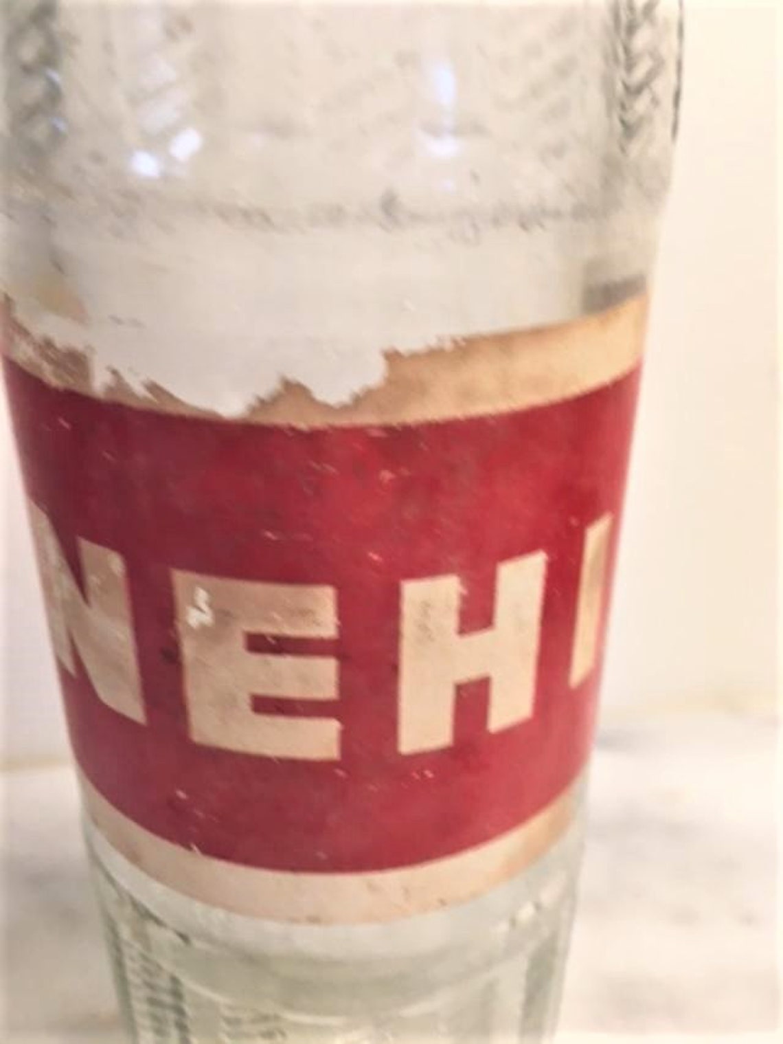 Vintage Nehi Soda Bottle Clear Glass Red White Logo ACL | Etsy