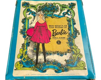 Vintage the World of Barbie Doll Case 1002 1968 MATTEL Blue & - Etsy