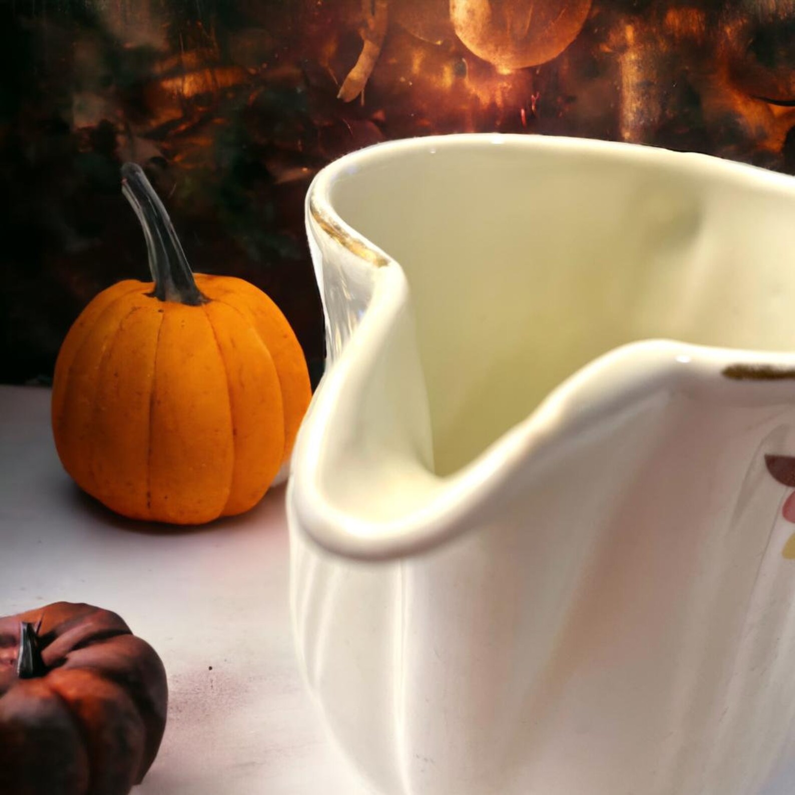 Vintage Hall's Superior Quality Autumn Leaf Pitcher 32 Ounce, Jewel ...