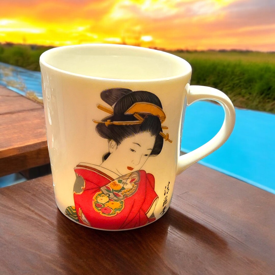 Coffee Mug, Geisha Girl Made in Japan, Vintage Coffee Mug, Coffee Bar ...
