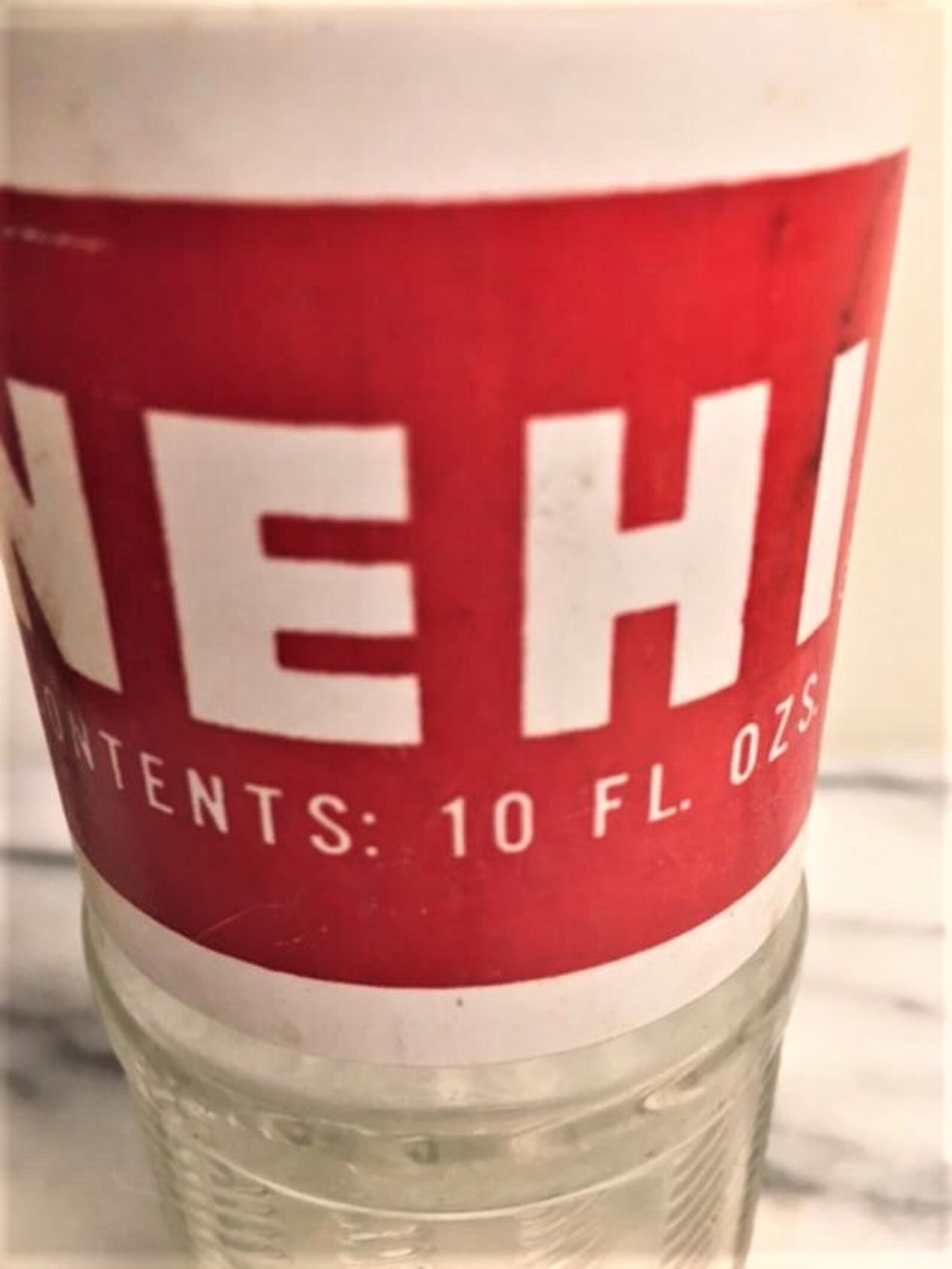 Nehi Soda Bottle Vintage Clear Glass Red White Logo - Etsy