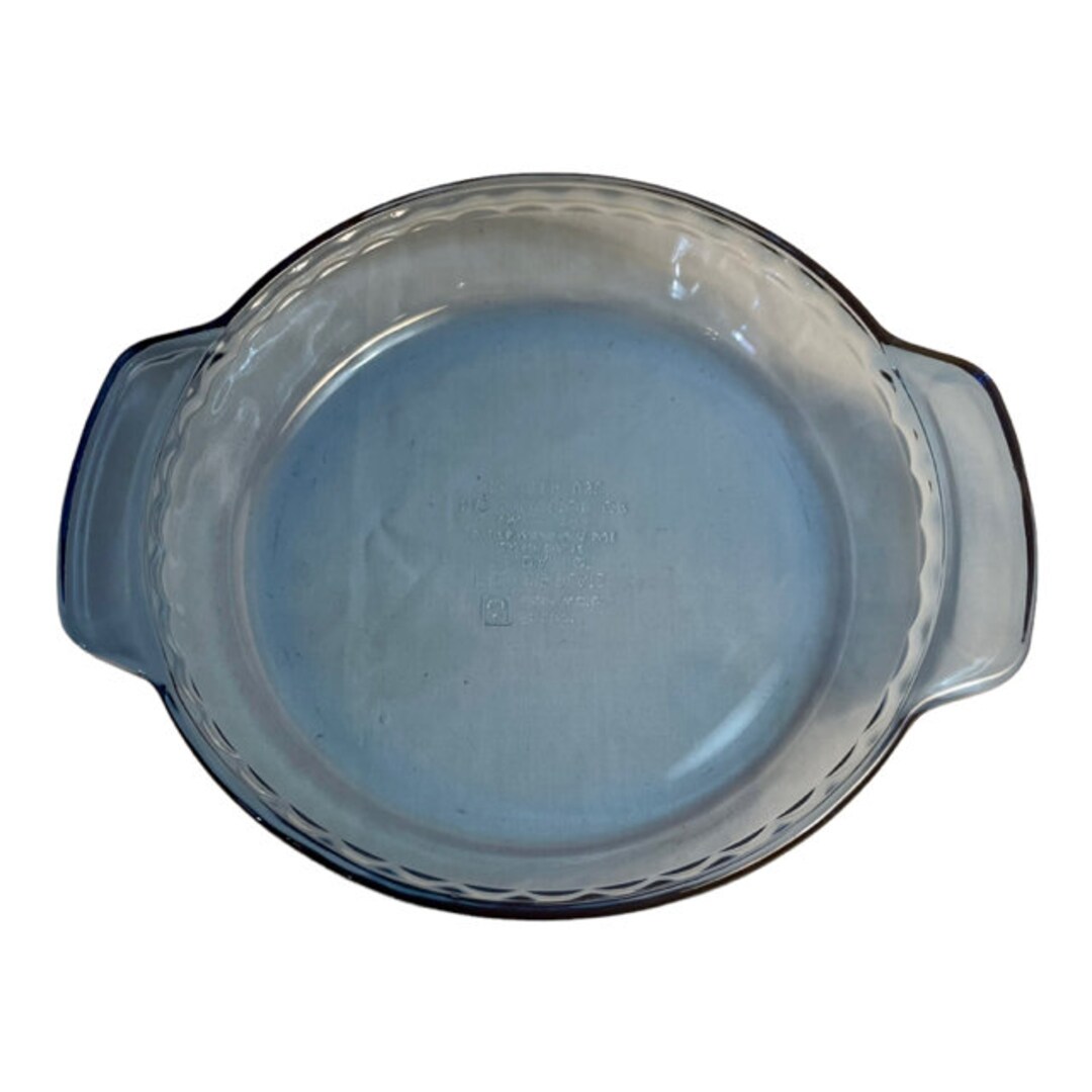 Vintage Anchor Ovenware Glass 9 Inch Pie Plate 1 Quart Cobalt Blue ...