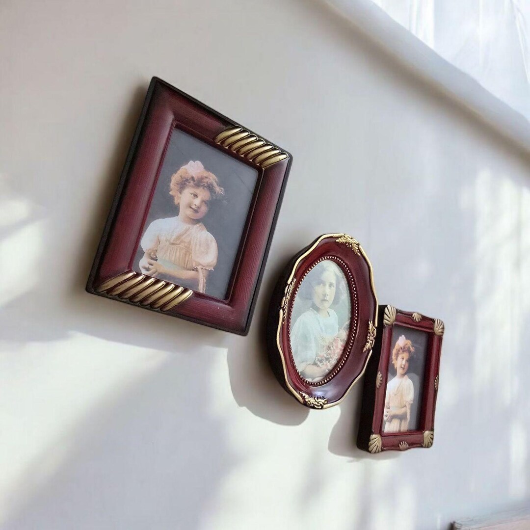 Vintageminiature Picture Frames Faux Wood Plastic Wall Hanging (3 ...