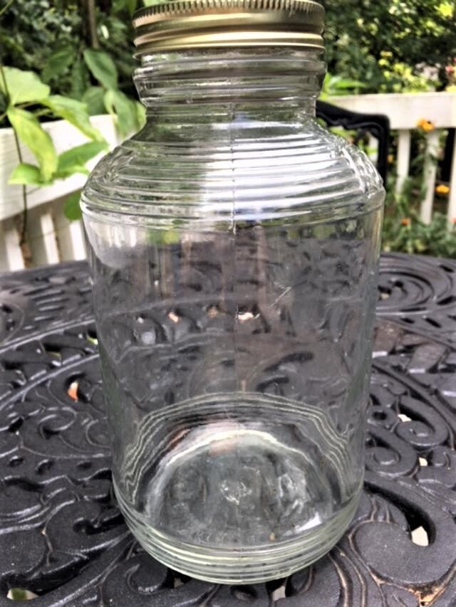 Vintage Texize Glass Jar One Half Gallon With Lid Collectible - Etsy