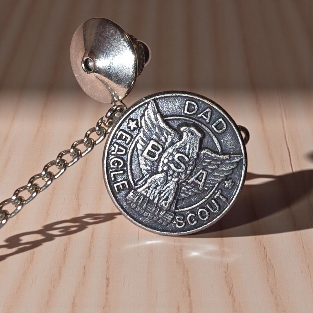 BSA Eagle Scout Dad Tie Tack Pin Silver Round Design Vintage (L108) - Etsy