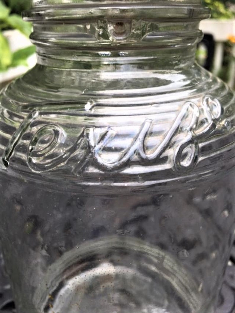Vintage Texize Glass Jar One Half Gallon With Lid Collectible - Etsy