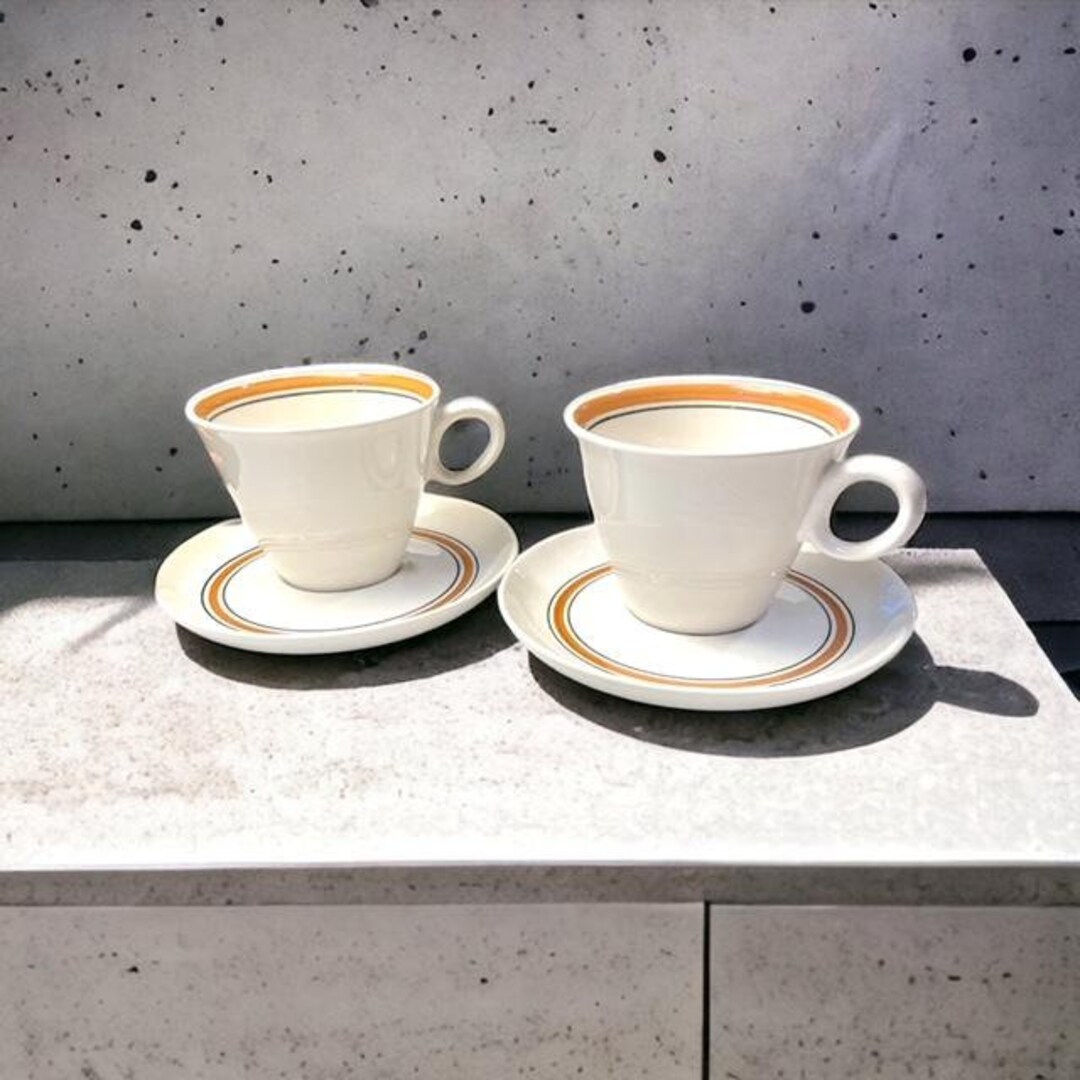 Set of 2 Franciscan Whitestone Ware Pickwick Cup and Saucers Japan, Tea ...