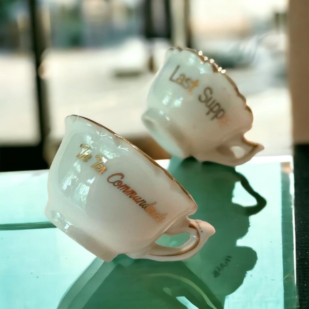 Two Vintage Miniature Tea Cups Made in Japan With "last Supper" and ...