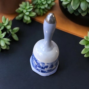 Decorative Bell Blue Delft Ceramic Vintage Blue and White Farm , Home ...
