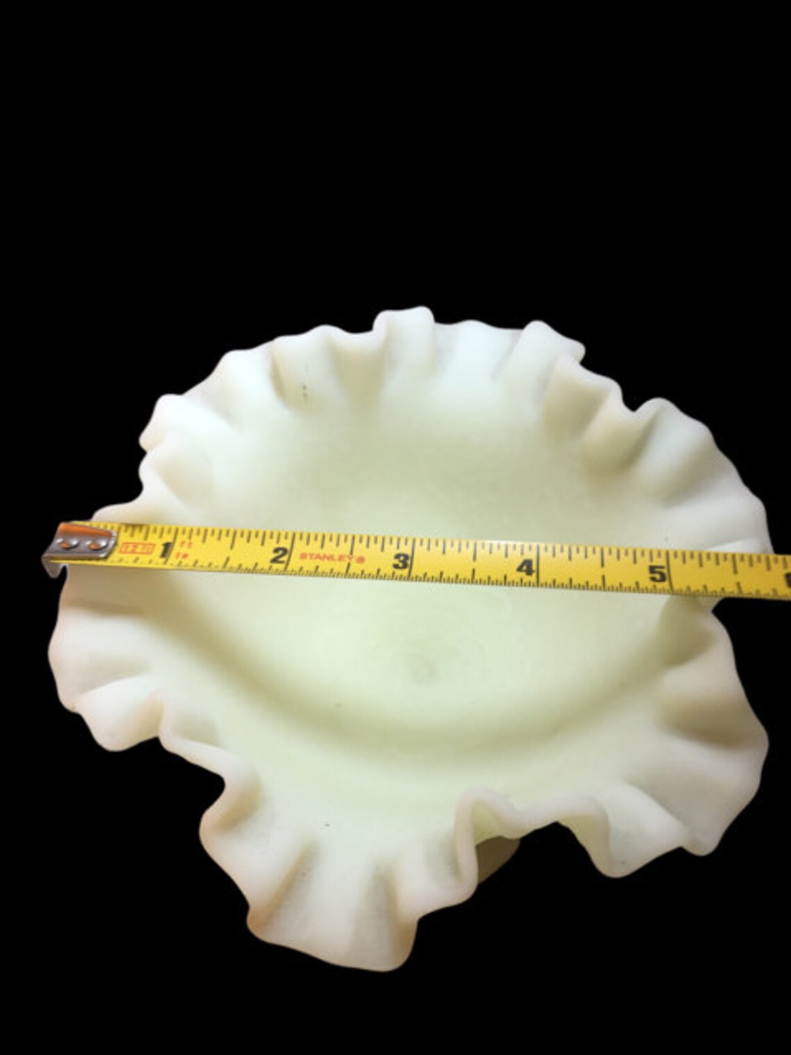 Fenton Glass Uranium Persian Medalion Satin Custard Footed - Etsy