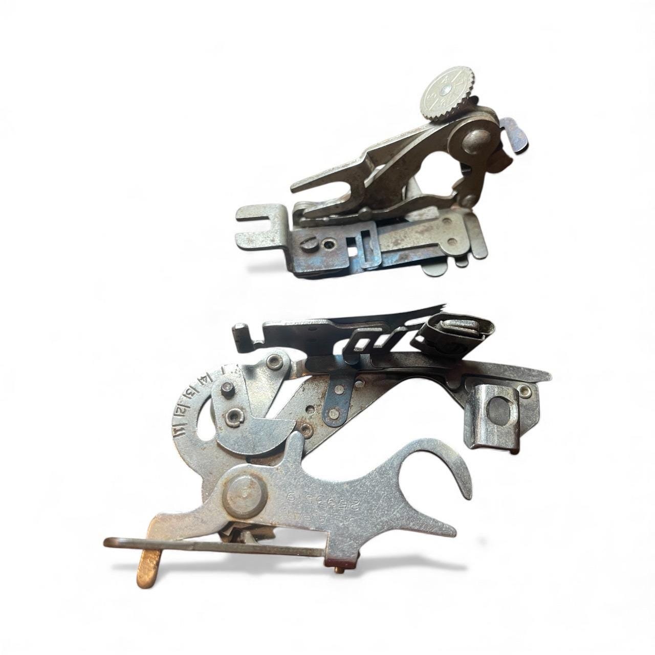 VTG Sewing Machine Attachments Lot Metal Greist and Unmarked Approx 45 ...