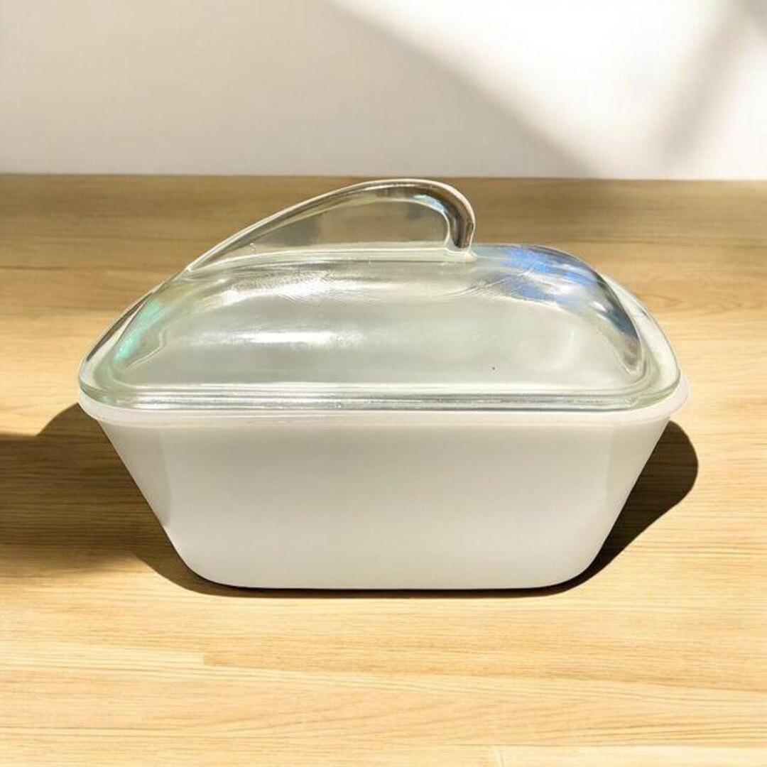 Vintage Glasbake White Milk Glass Rectangular 1-1/2 Qt Baking Dish ...