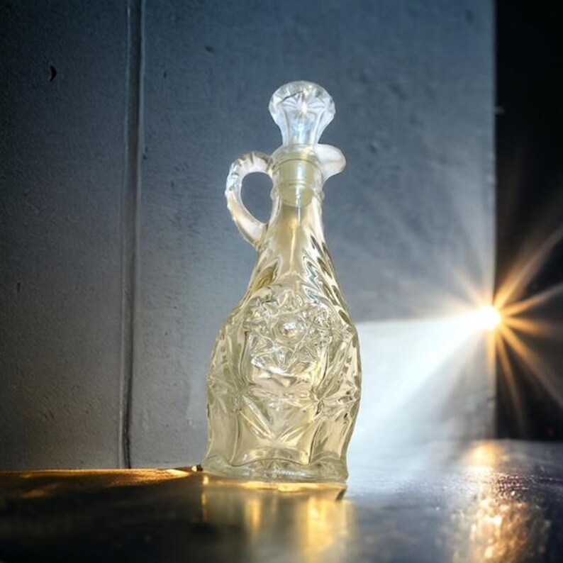 Vintage Anchor Hocking Star of David Glass Cruet, 1960s Oil Vinegar ...
