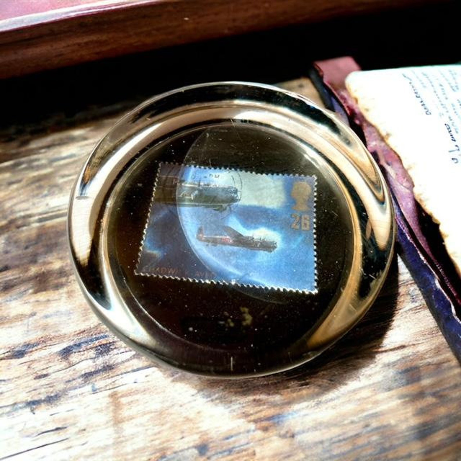 Chadwick AVRO Aircraft Military RMPQ Stamp Glass Paperweight ...