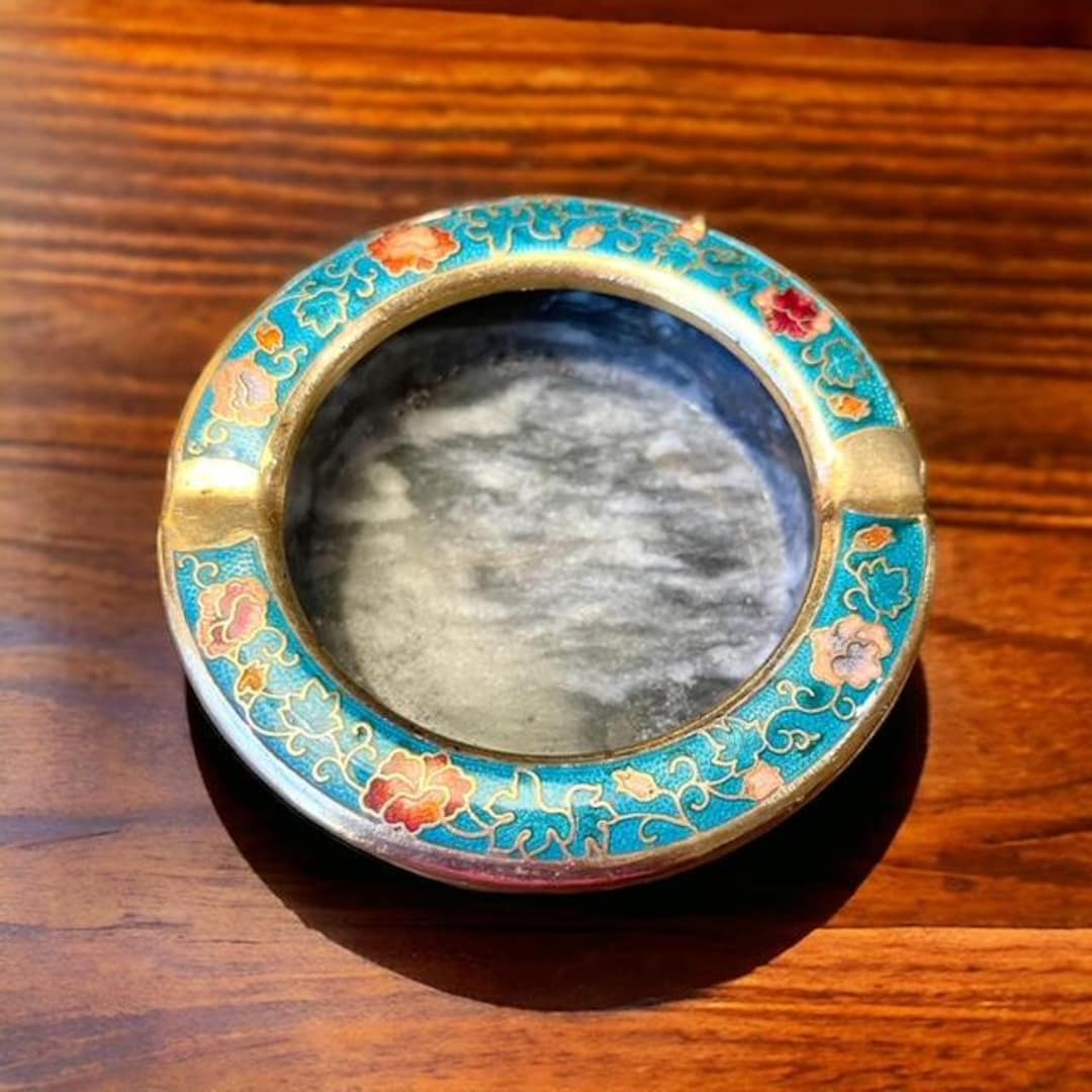 Small Ashtray, Vintage Polished Granite 3.25 Inch Ashtray With Two ...