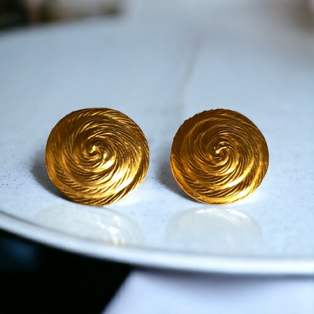 Shoe Clips, Gold Tone Shoe Clips Round Spiral Vintage C140 - Etsy
