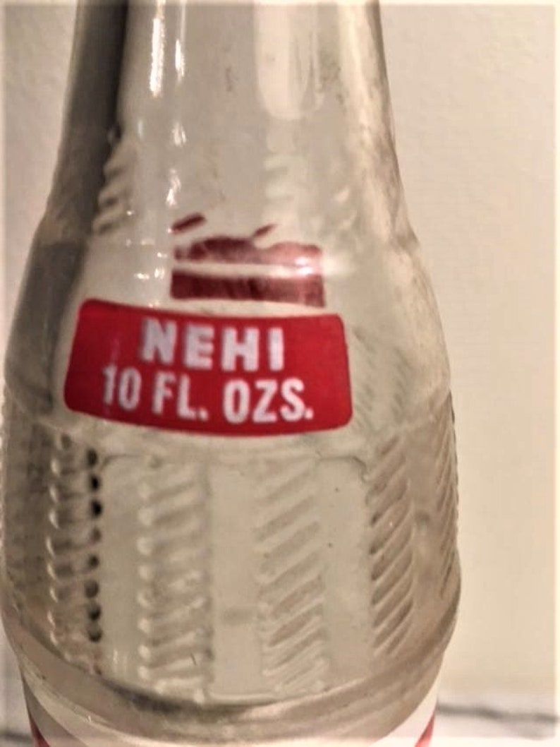 Nehi Soda Bottle Vintage Clear Glass Red White Logo - Etsy