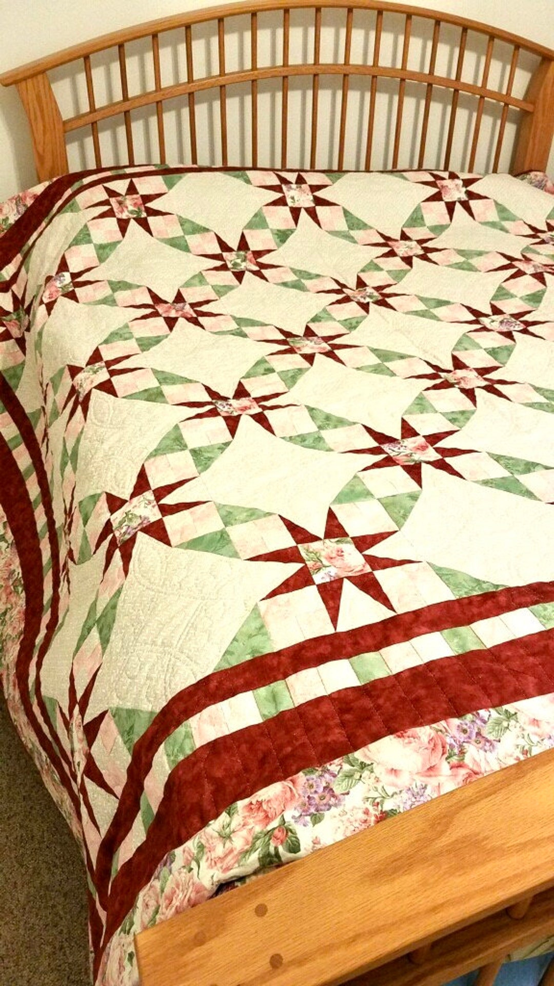 8 Point Star Pattern Quilt - Etsy