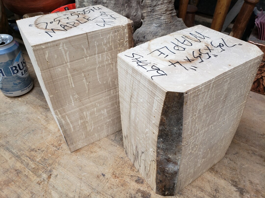 Seasoned Spalted Maple Blocks [2pcs] - Etsy