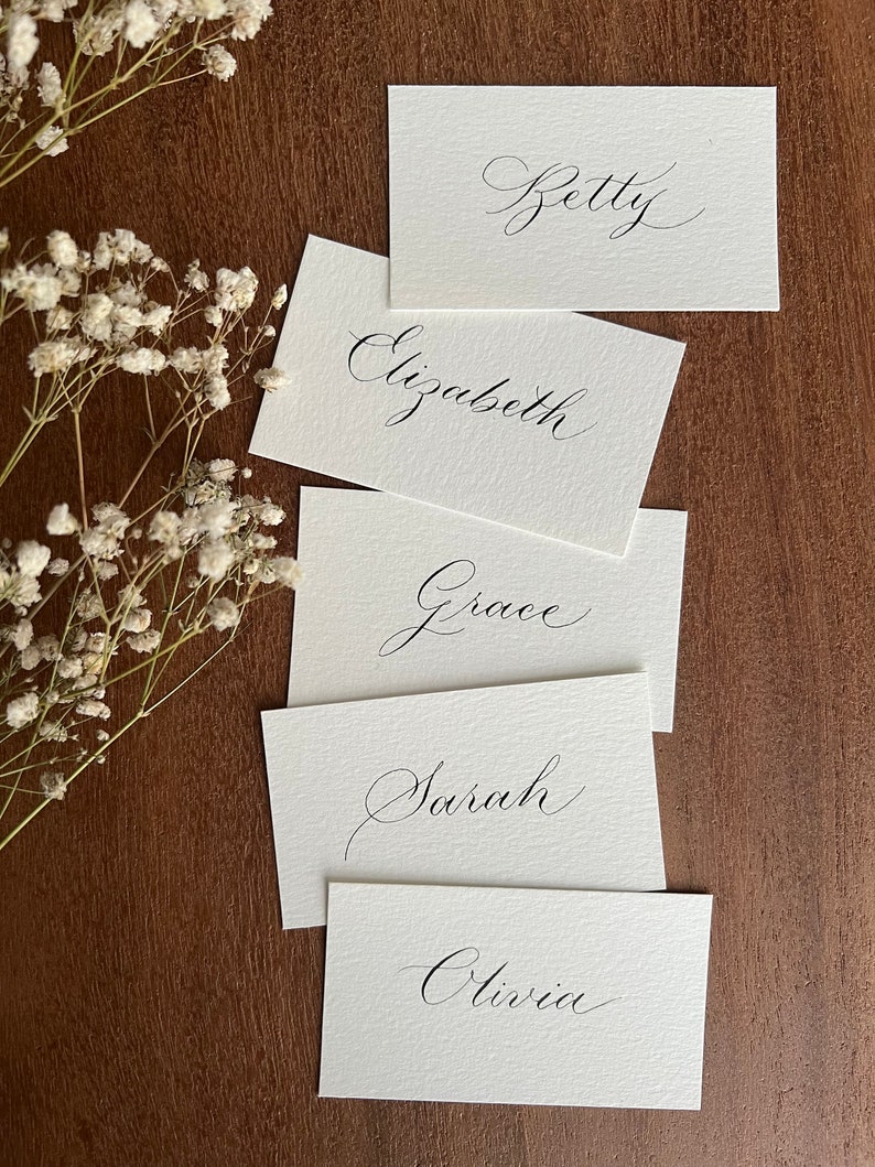 Place Cards - Modern Calligraphy Place Cards - Custom Place Cards ...