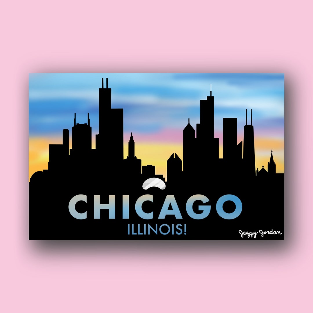 Chicago Skyline Sticker - Etsy
